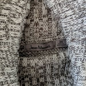 jason maxwell | Sweaters | Jason Maxwell Gray And Black Tulip Hem ...